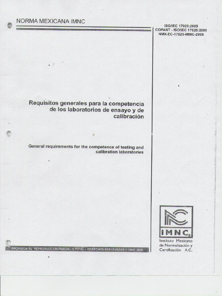 NMX Ec 17025 Imnc 2006 | PDF