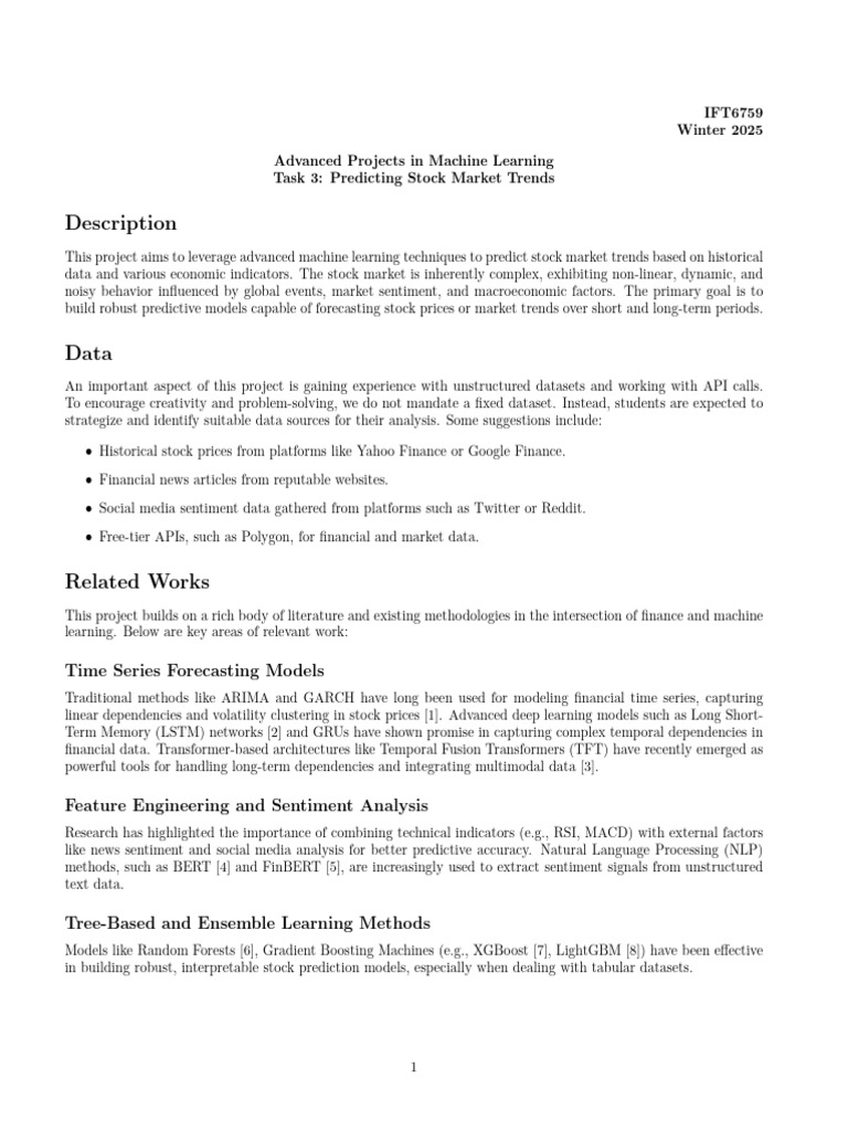 Predicting Stock Market Trends | PDF | Time Series | Machine Learning