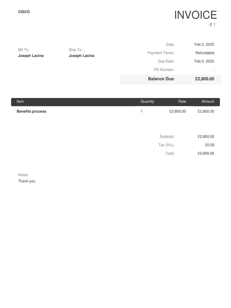 Invoice 1 | PDF