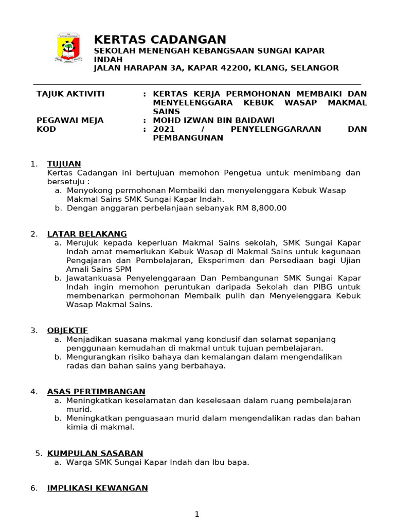 Kkerja Kebuk Wasap 2021 | PDF