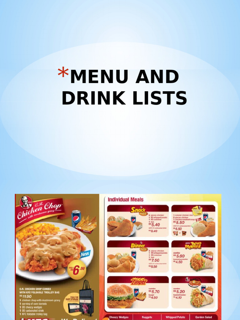 Restaurant Menu Types and Handling Guide | PDF
