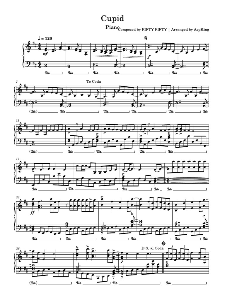 Cupid - Fifty Fifty (Pianopdf) | PDF