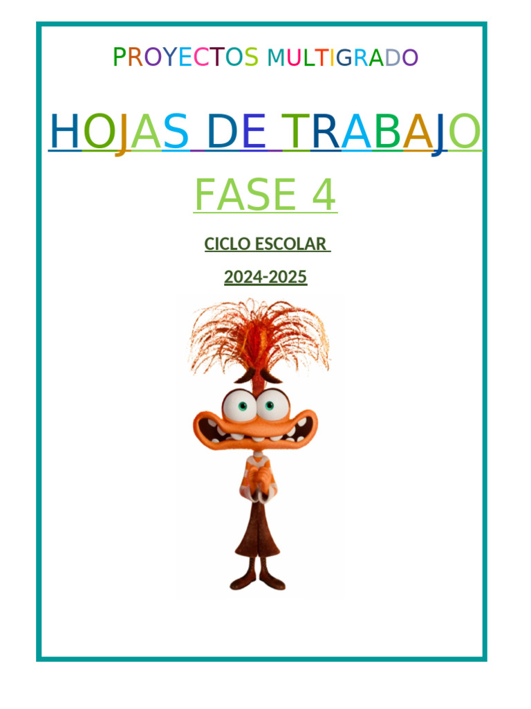 Cuadernillo FASE 4 - 4° - MTRO. JOSE LUIS | PDF