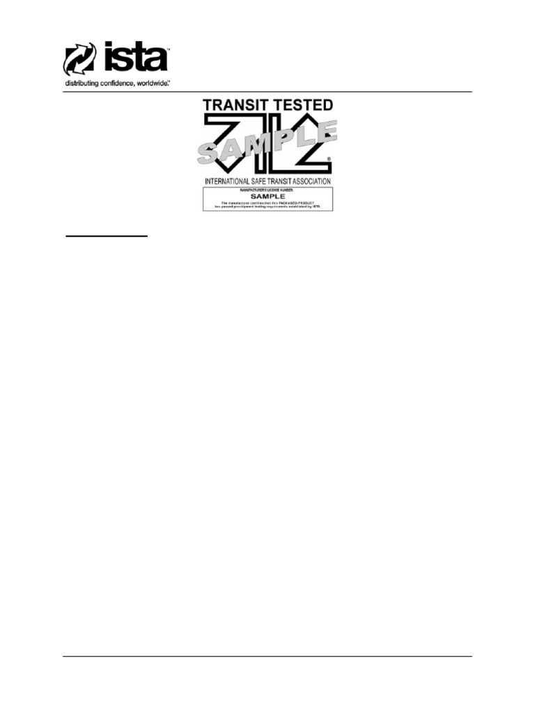 ISTA Certification Mark Rules | PDF