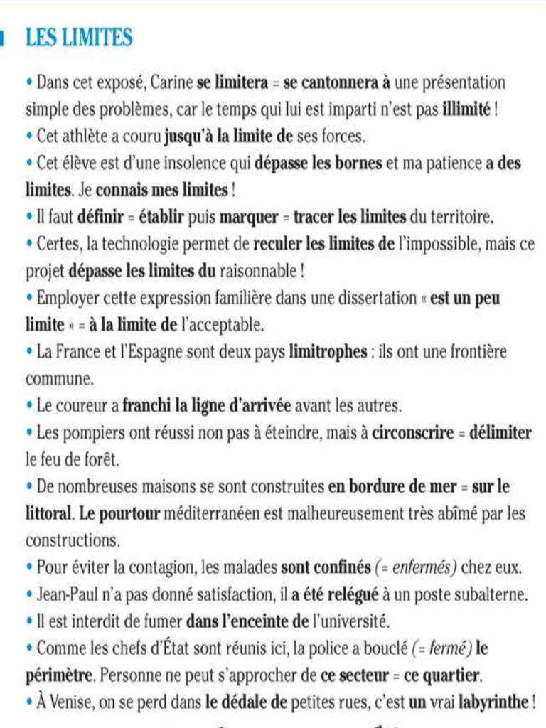 Les Limites | PDF