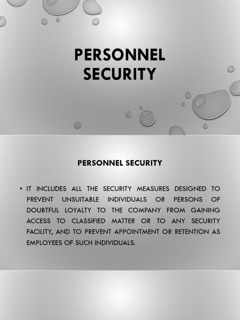 Key Functions of Personnel Security | PDF | Background Check