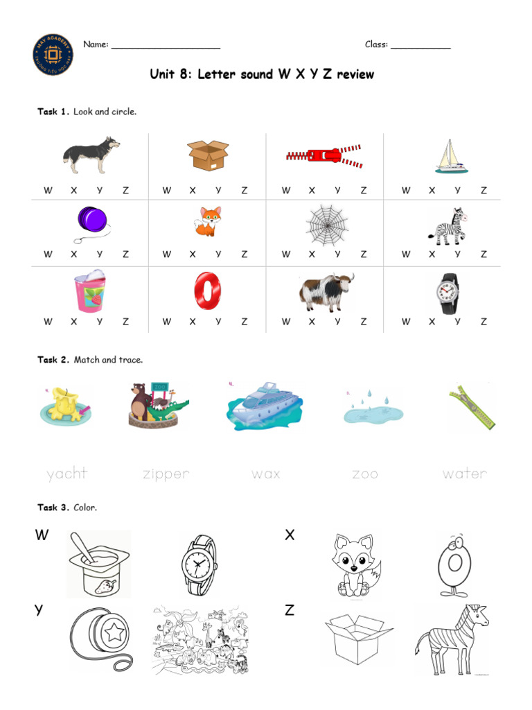 WXYZ Phonics Worksheet | PDF