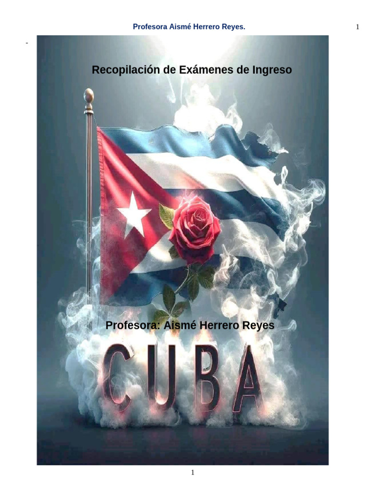 Exámenes de Ingreso de Historia Cubana | PDF | Cuba | Revolución cubana