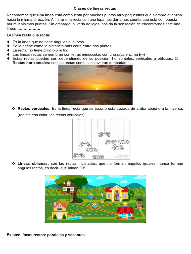 Clases de líneas rectas y sus tipos | PDF | Perpendicular | Ángulo