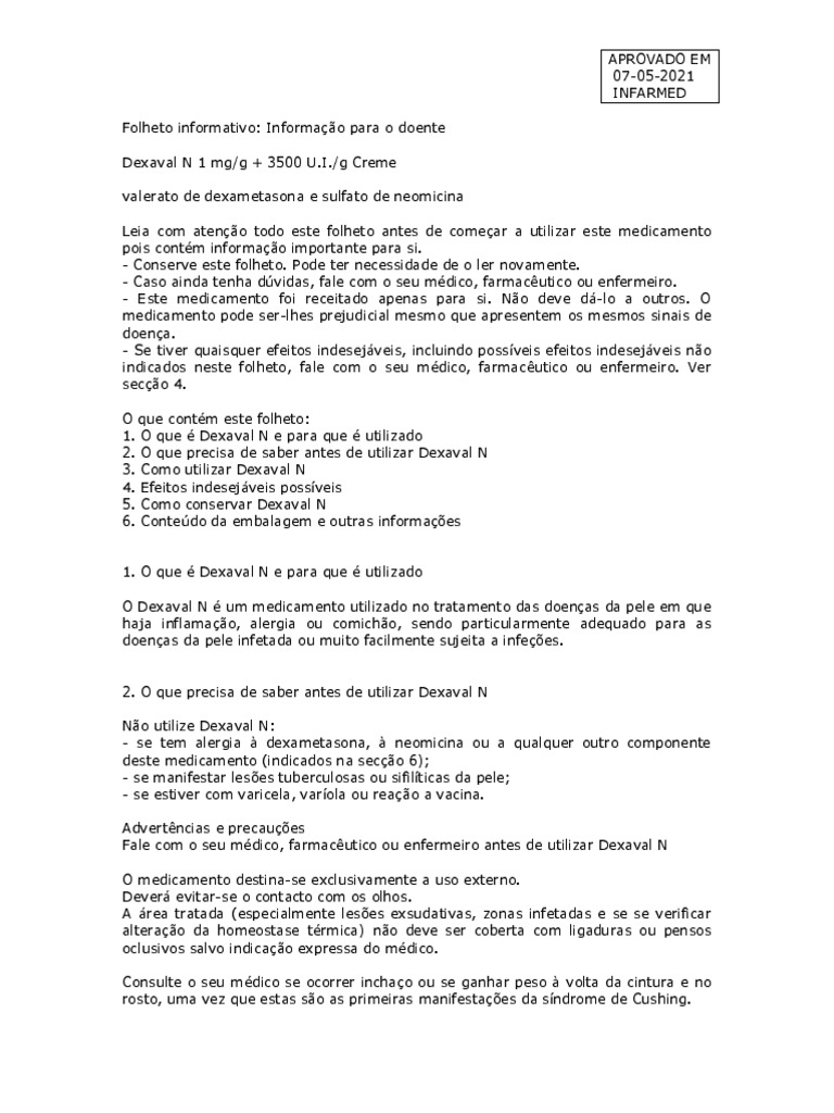 Dexaval N | PDF | Gravidez | Amamentação