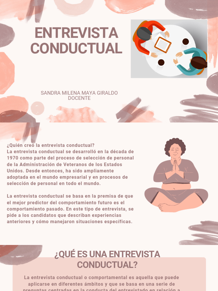 Entrevista Conductual | PDF | Comportamiento | Entrevista de trabajo