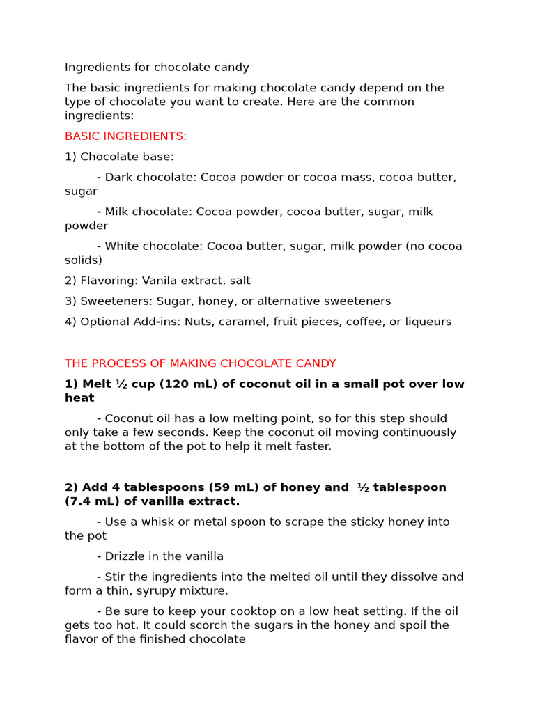 How To Make Chocolate ENG 2B | PDF