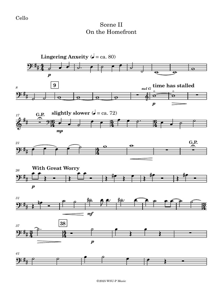 04 Women On The Line - Scene 2 - Cello | PDF