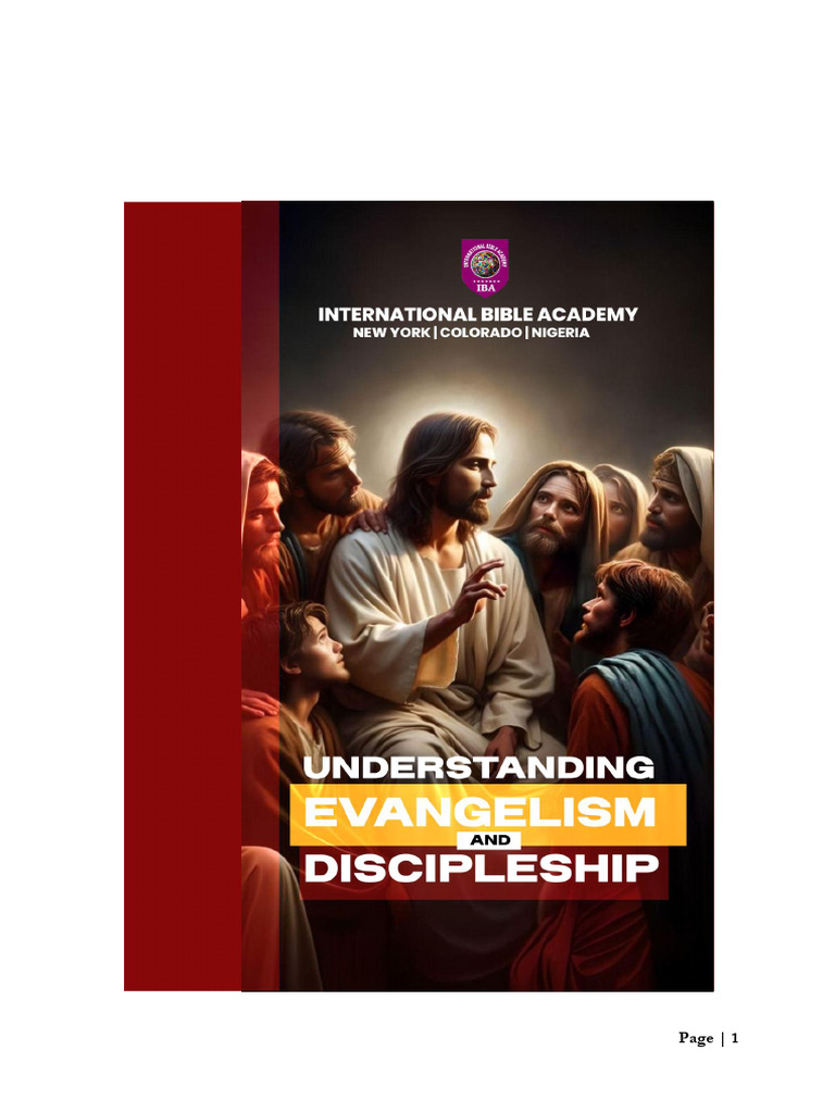 Evangelism and Discipleship - Lecture Manual | PDF | Disciple ...