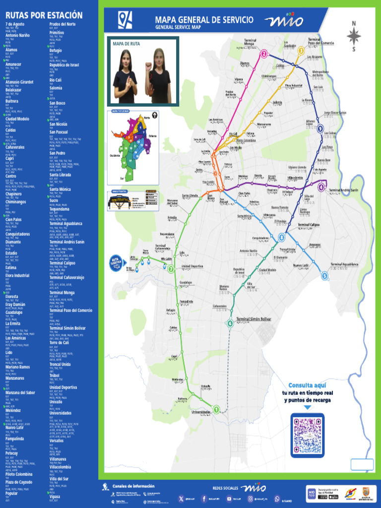 Mapa de Rutas del MIO Cali 2025 | PDF