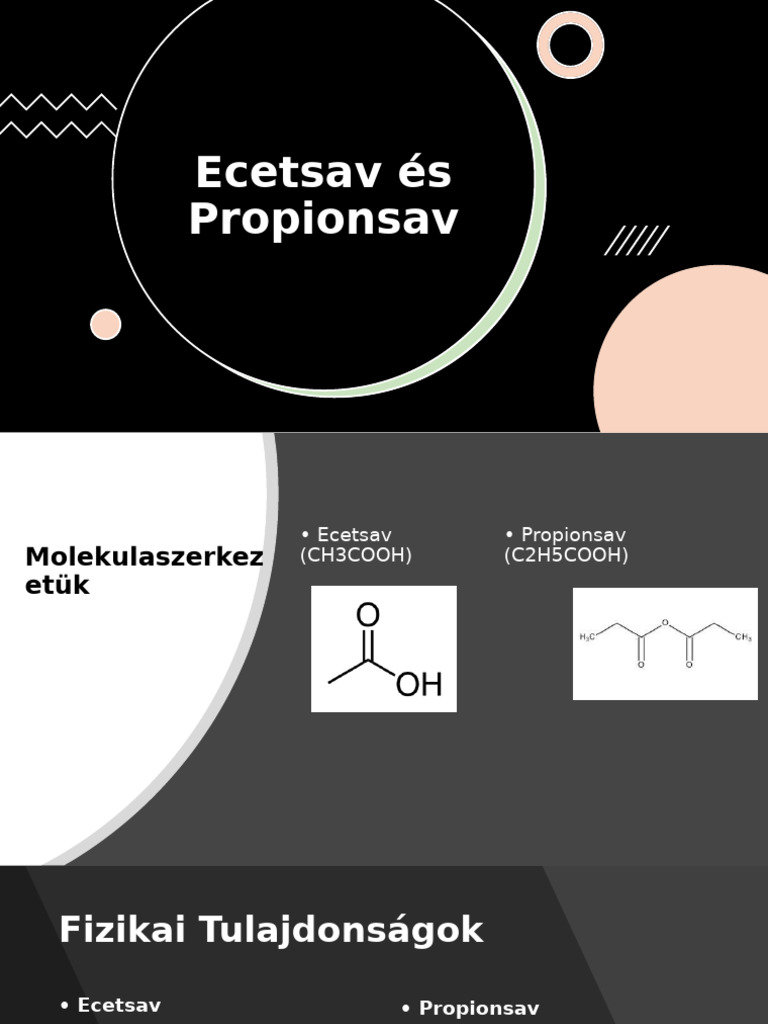 Ecetsav És Propionsav | PDF