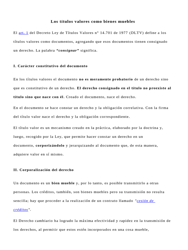 Significado de "consignado" en títulos valores | PDF | Instrumento ...