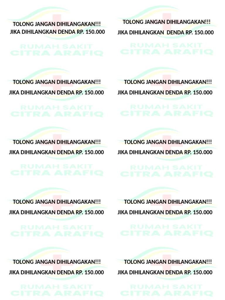 Tamplet Label 121 | PDF