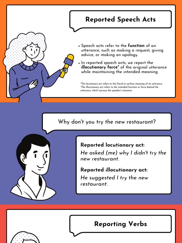 Reported Speech Statements Questions Commands Pdf Linguistic Morphology Semantics