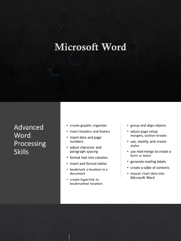 Word Processings Skills2 | PDF | Microsoft Word | Software