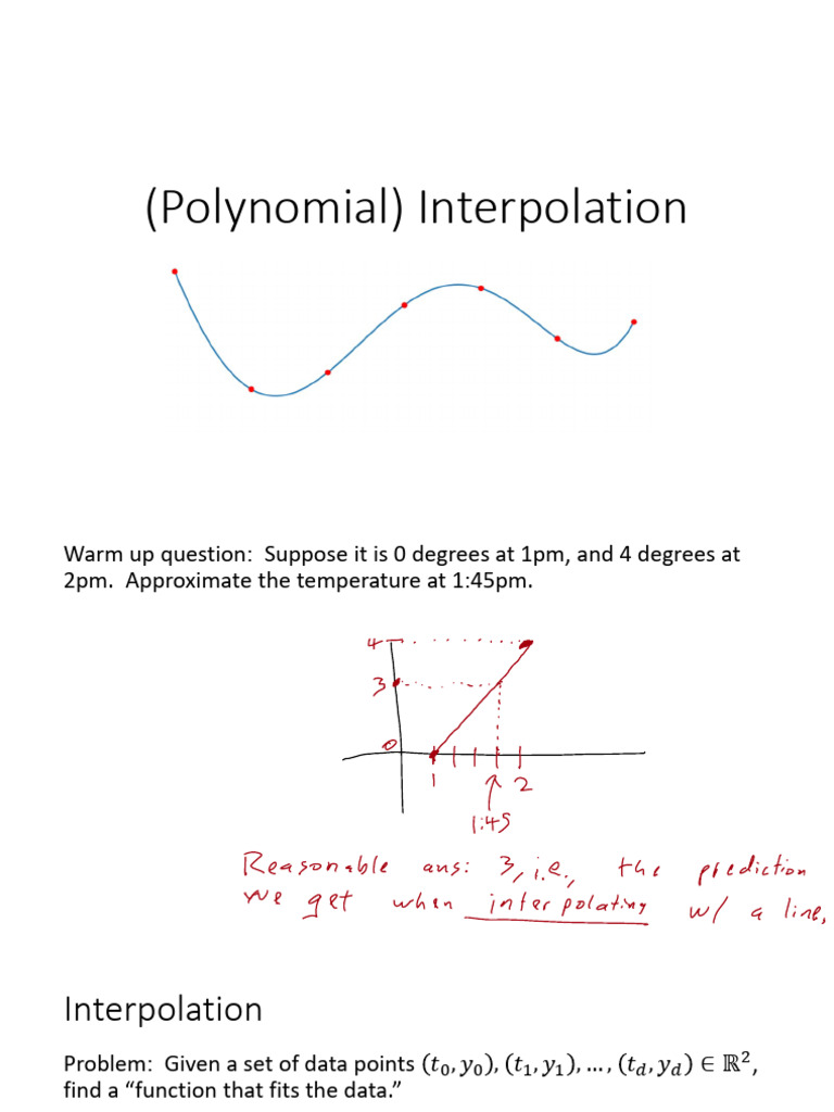 Polynomial interpolation. Annotated | PDF
