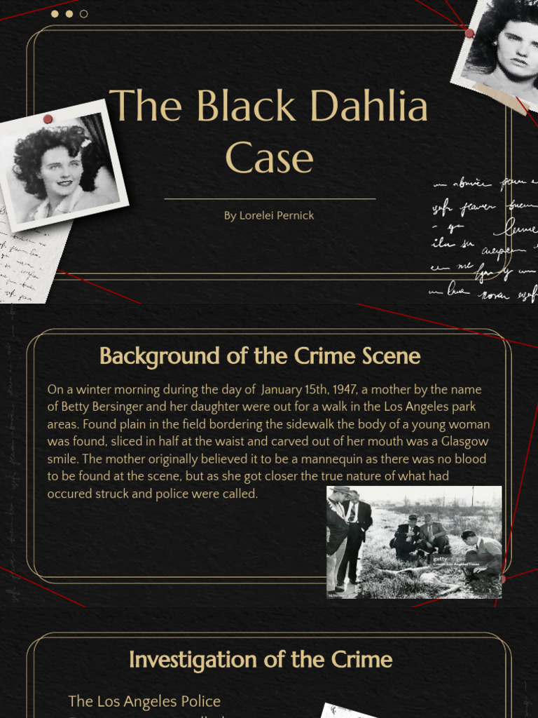The Black Dahlia Unsolved Crime - Lorelei Pernick | PDF | Crimes ...