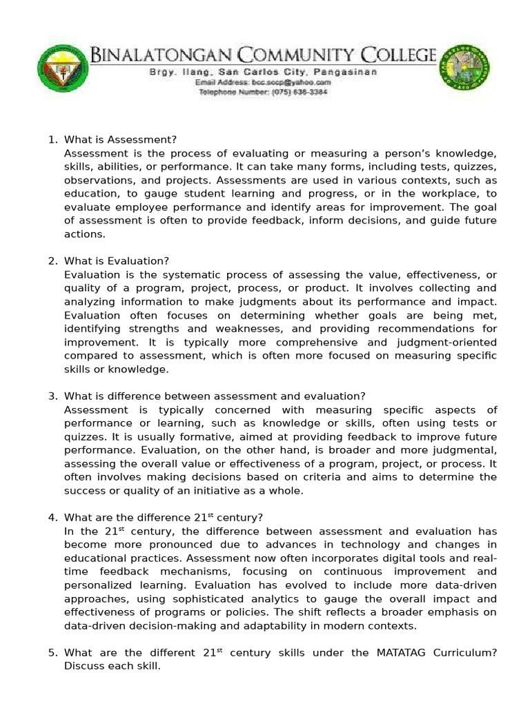 Assessment Learning 1 Task 1 | PDF | Educational Assessment | Evaluation
