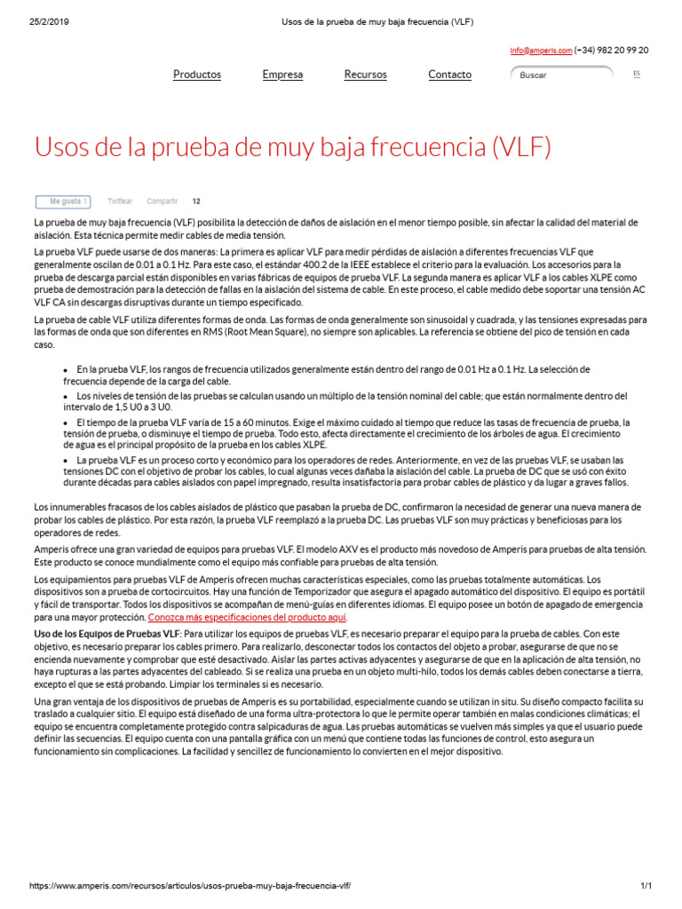 Usos de La Prueba de Muy Baja Frecuencia (VLF) | PDF | Frecuencia | Hertz