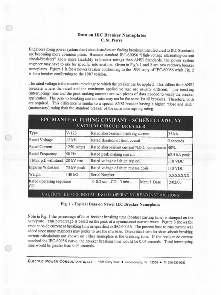 12 - Data On Iec Breaker Nameplates | PDF