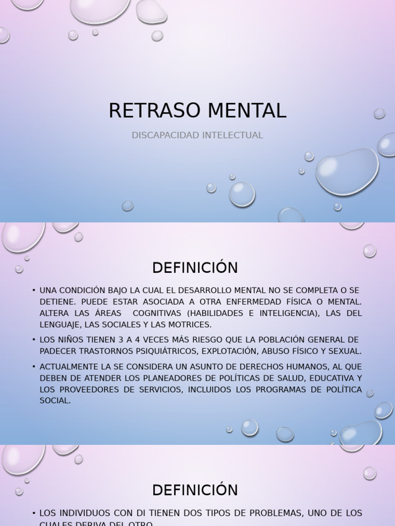 Retraso Mental y Discapacidad Intelectual | PDF | Discapacidad ...