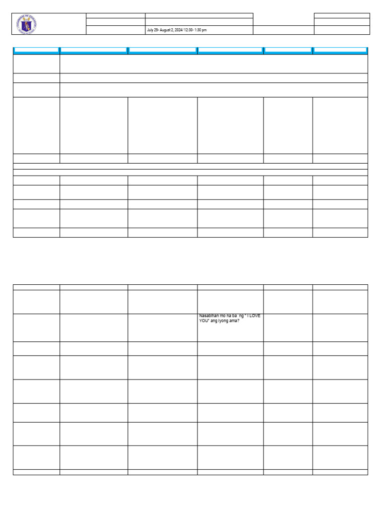 LINGGO 1- Filipino | PDF