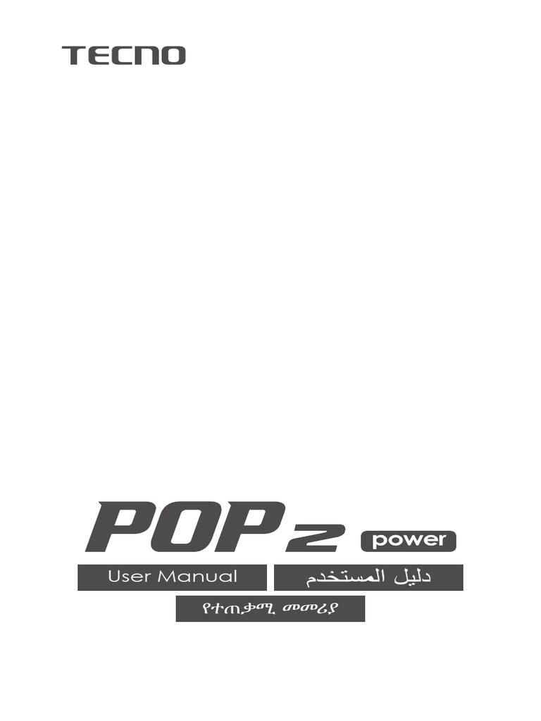 TECNO Pop 2 Power User Manual | PDF