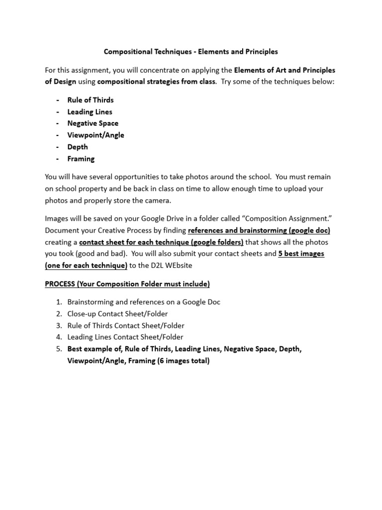 Compositional Techniques - Elements and Principles | PDF