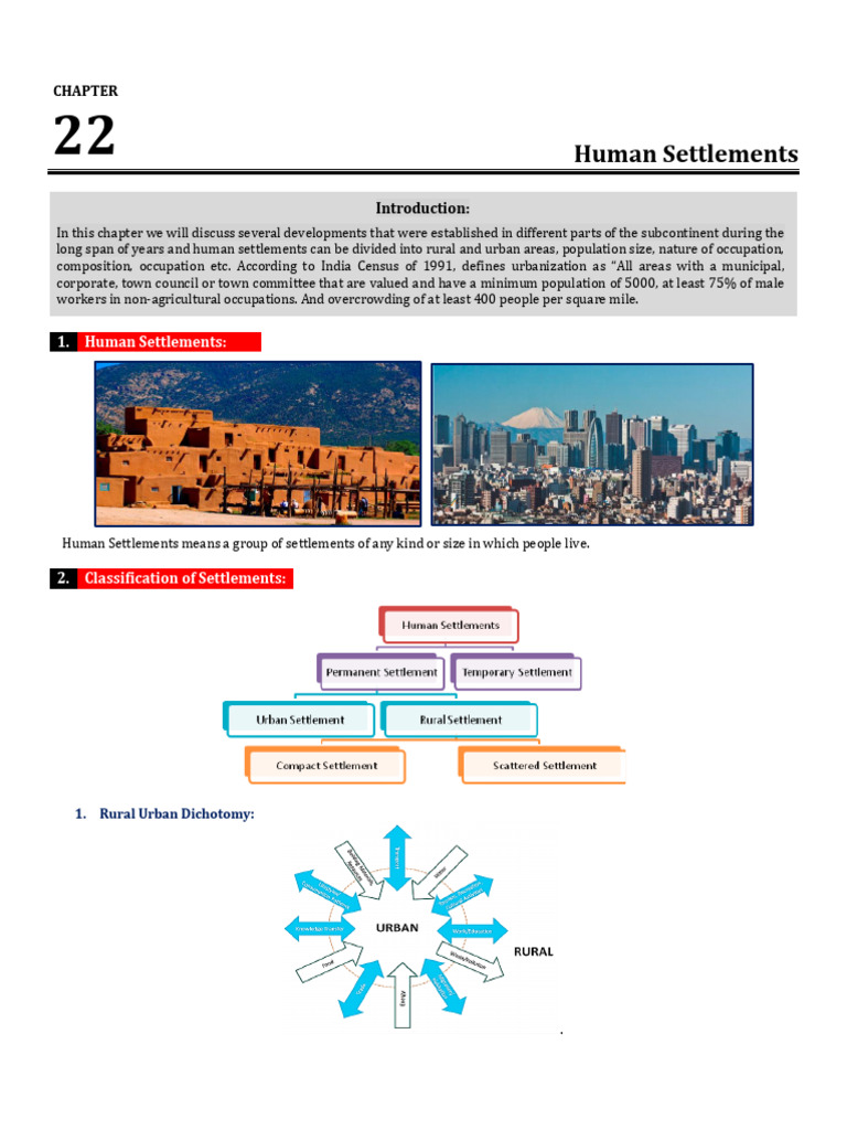 Human Settlement | PDF | River | Urban Area