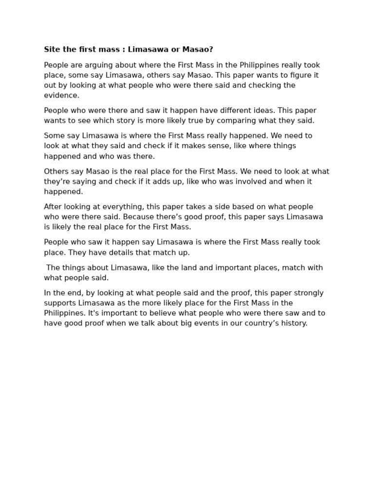 History. Limasawa and Masao | PDF