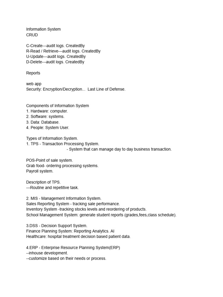 Introduction To Information System | PDF