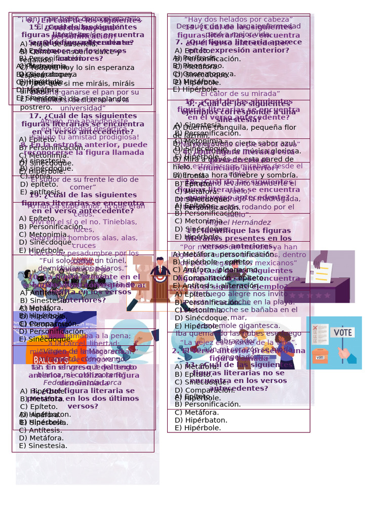Figuras Literarias en la Poesía | PDF | Técnicas Retóricas