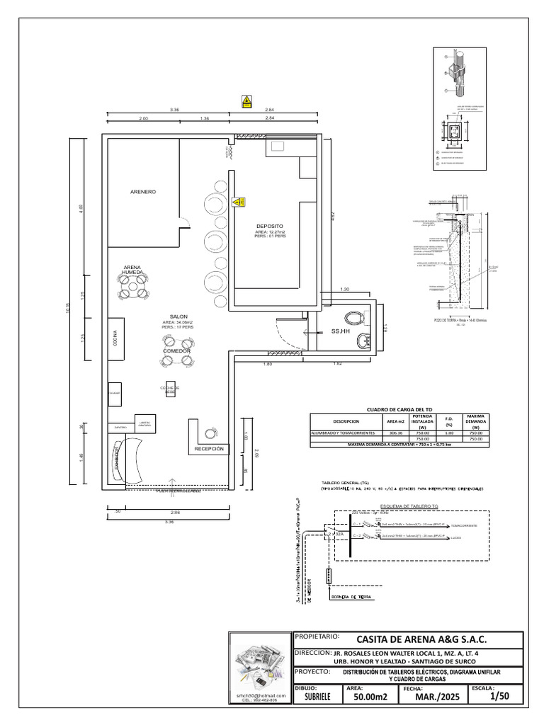 Plano Casita de Arena A&g S.A.C. | PDF