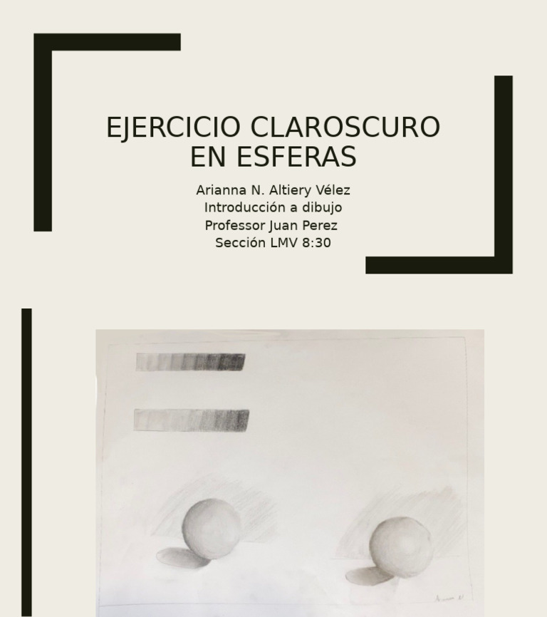 Ejercicio Claroscuro en Esferas | PDF