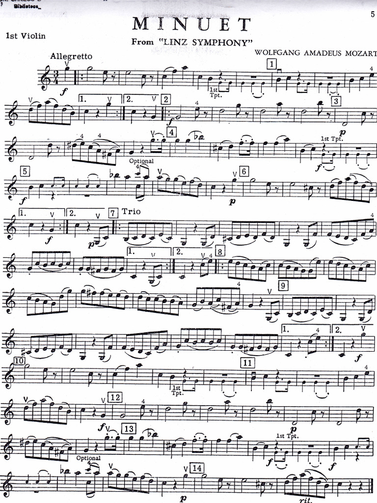 Violino 1 - Minuet | PDF