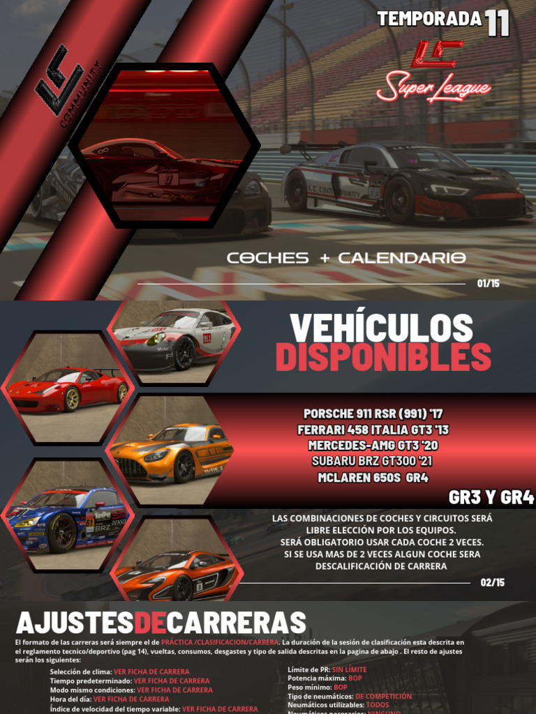 Calendario Lc Superleague t11 _20241222_010617_0000 | PDF | Vehículo de motor | Carros deportivos
