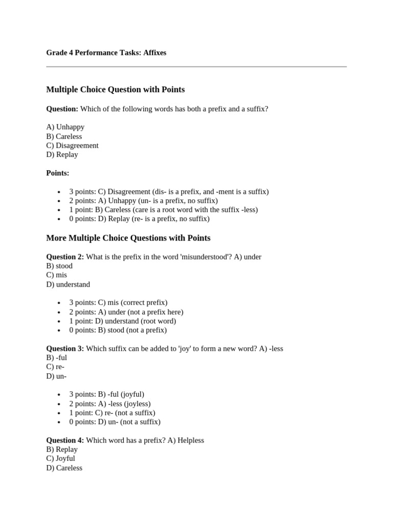 Grade 4 Performance Tasks | PDF