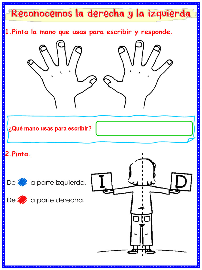 Actividades de Izquierda y Derecha para Niños | PDF