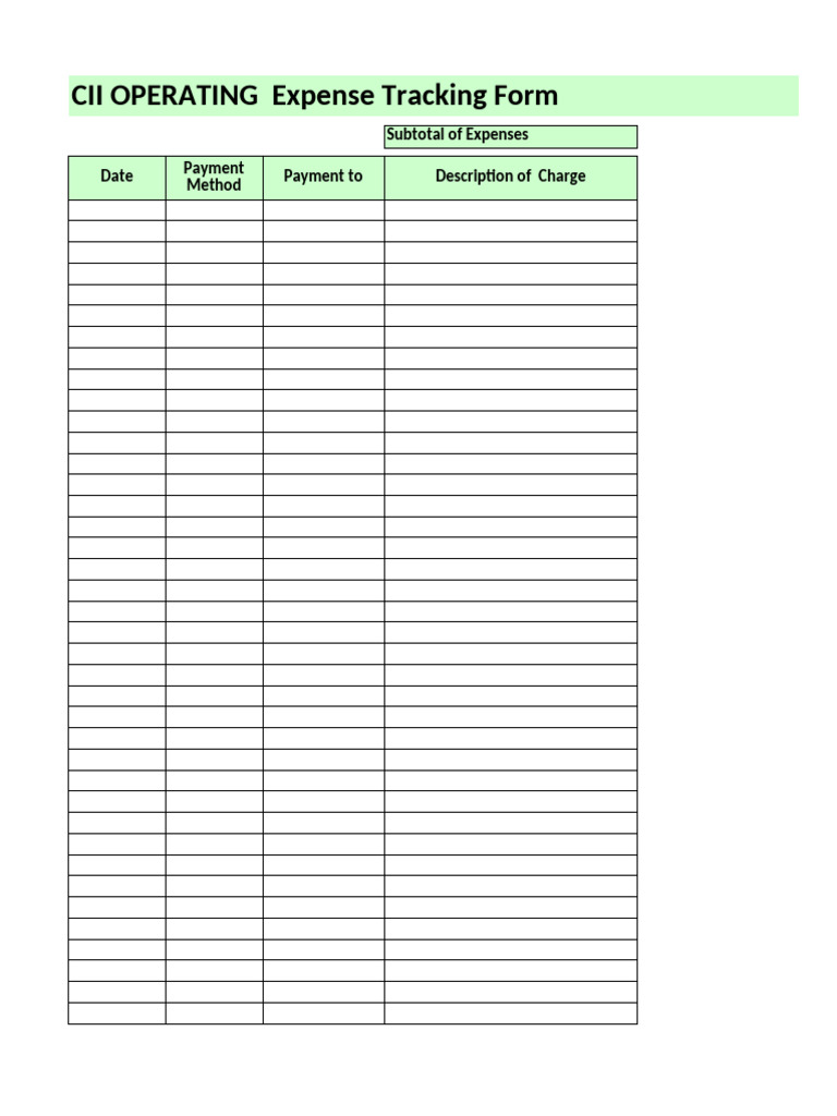Expense Tracking Spreadsheet | PDF