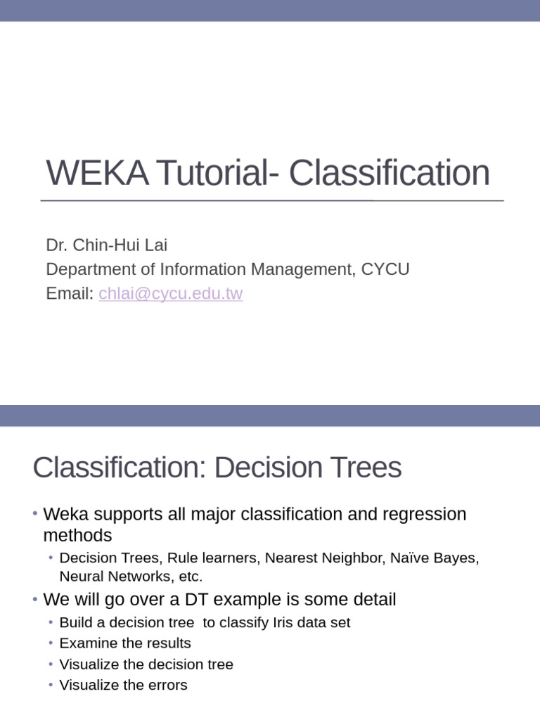 02 WEKA Tutorial - Classification | PDF