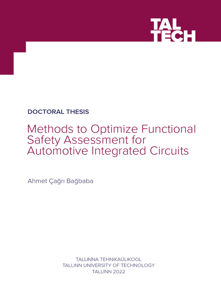 Methods To Optimize Functional Safety Assessment For Automotive ...