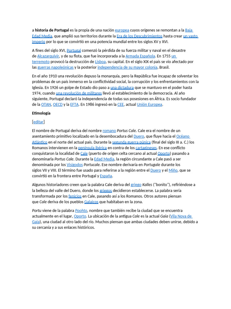 Origen y evolución de Portugal | PDF | Portugal | Europa