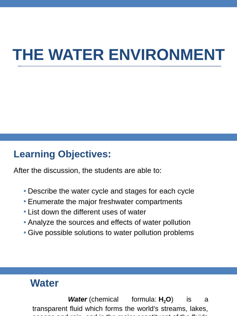 Water Environment | PDF | Water Pollution | Water