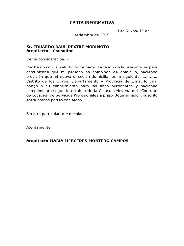 Carta Informativa | PDF