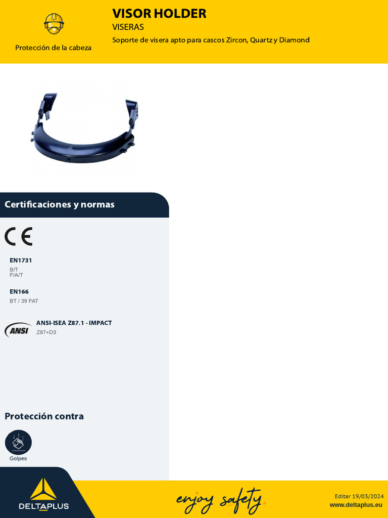 VISOR HOLDER Technical-Sheet ES | PDF